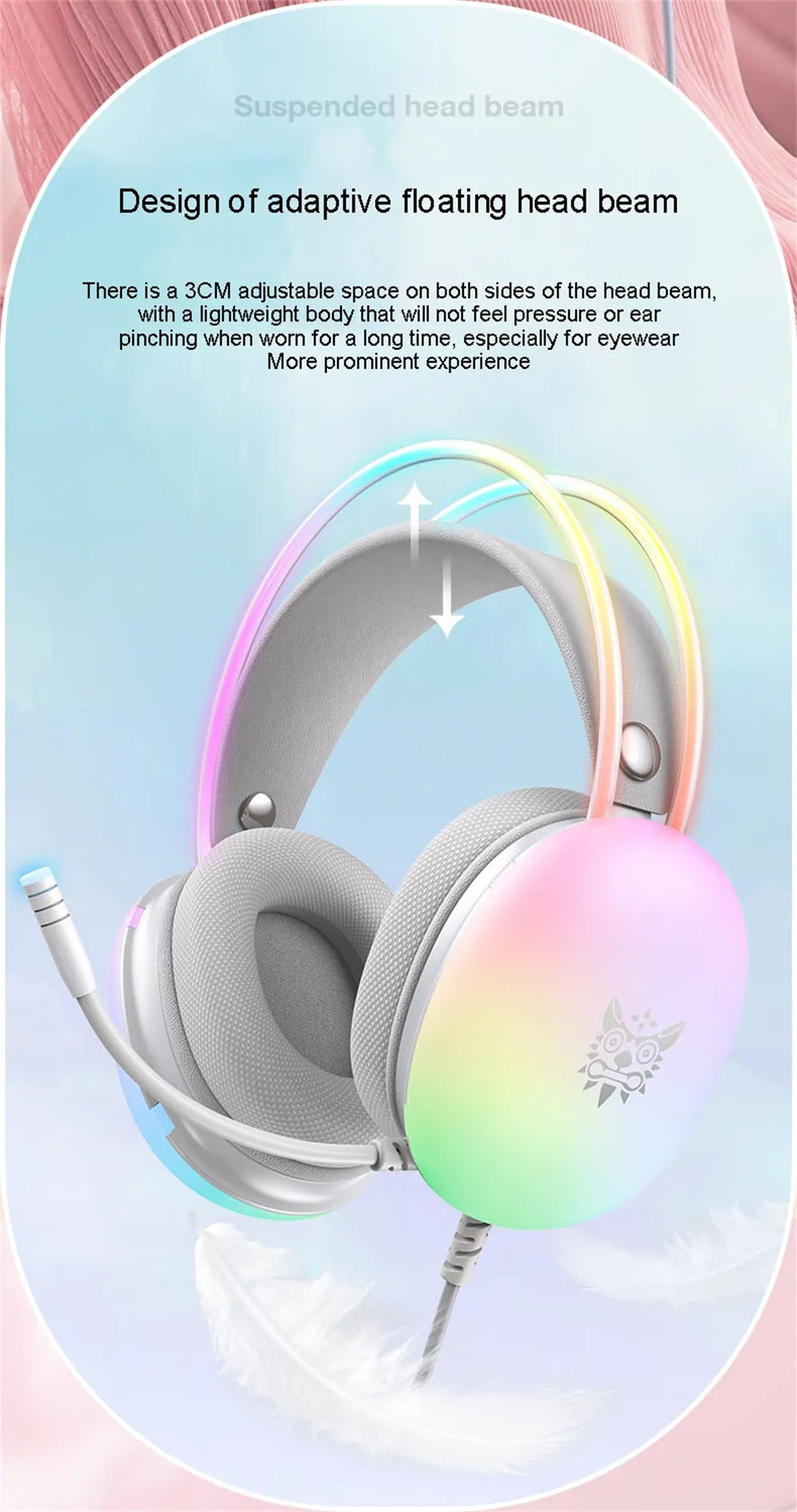 Tai nghe Gaming ONIKUMA X25, LED RGB, Vành tai to, MIC dài.