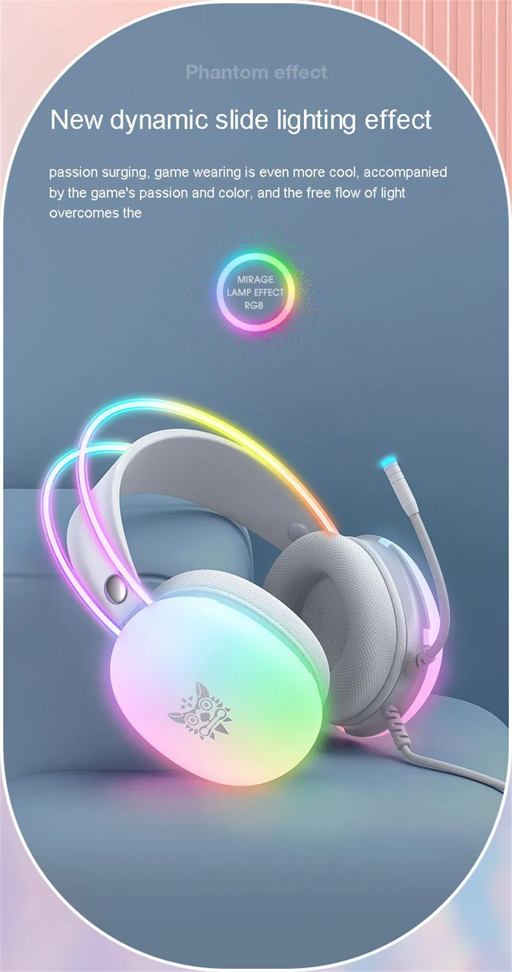 Tai nghe Gaming ONIKUMA X25, LED RGB, Vành tai to, MIC dài.